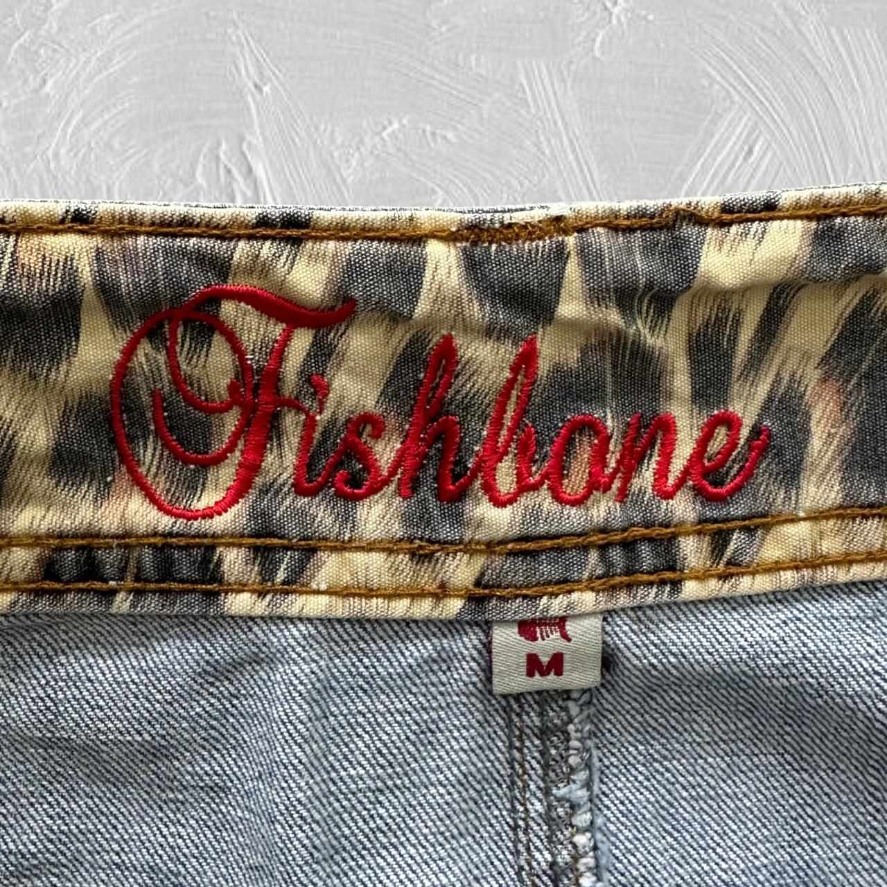 2000s Low-Rise Denim Mini Skirt Fishbone... - Depop