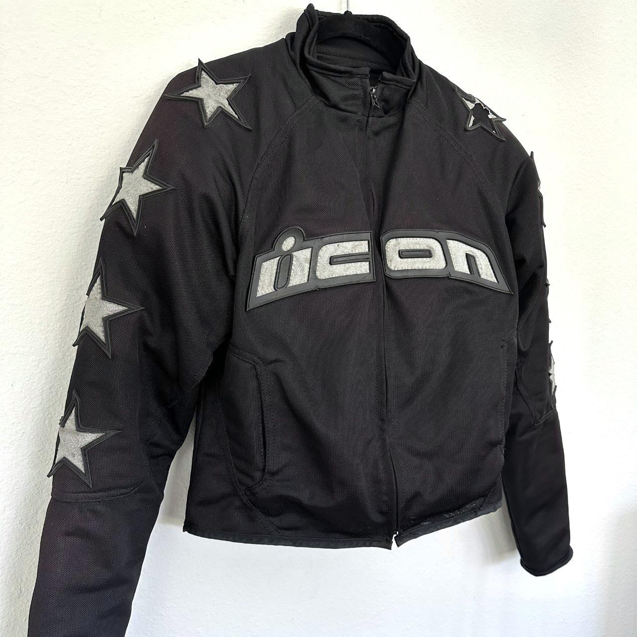 2000s ICON Motorcycle Jacket Icon Brand Biker Jacket... - Depop