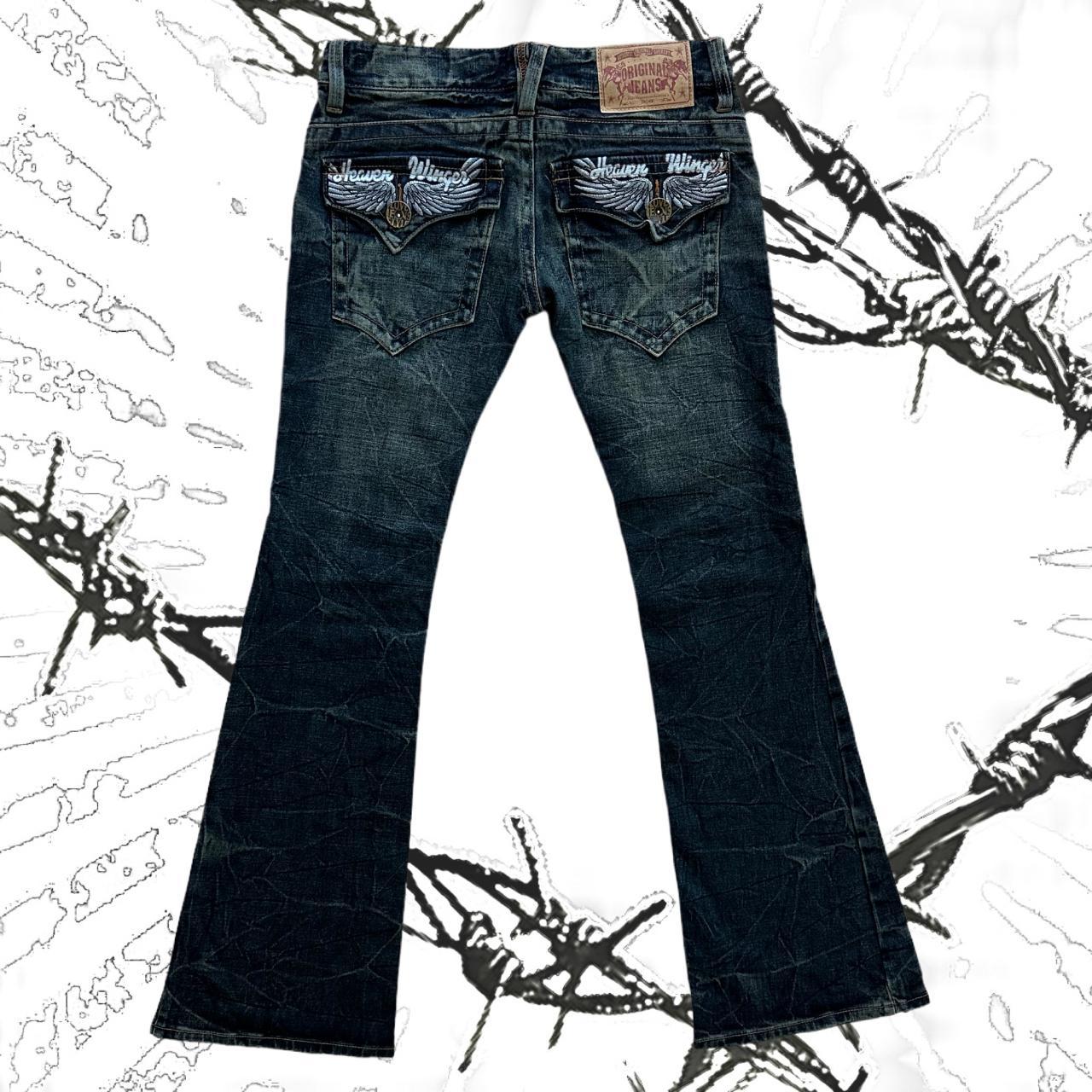 2000s Angel Wing Low-rise Jeans foreign brand (The... - Depop