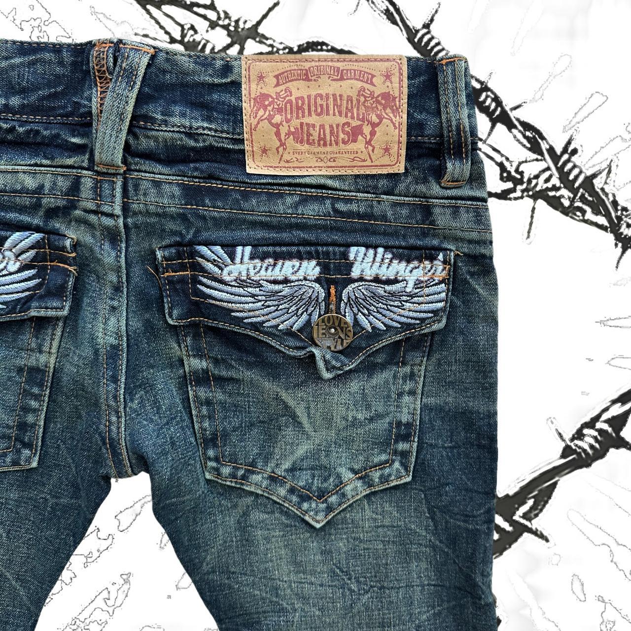 2000s Angel Wing Low-rise Jeans foreign brand (The... - Depop