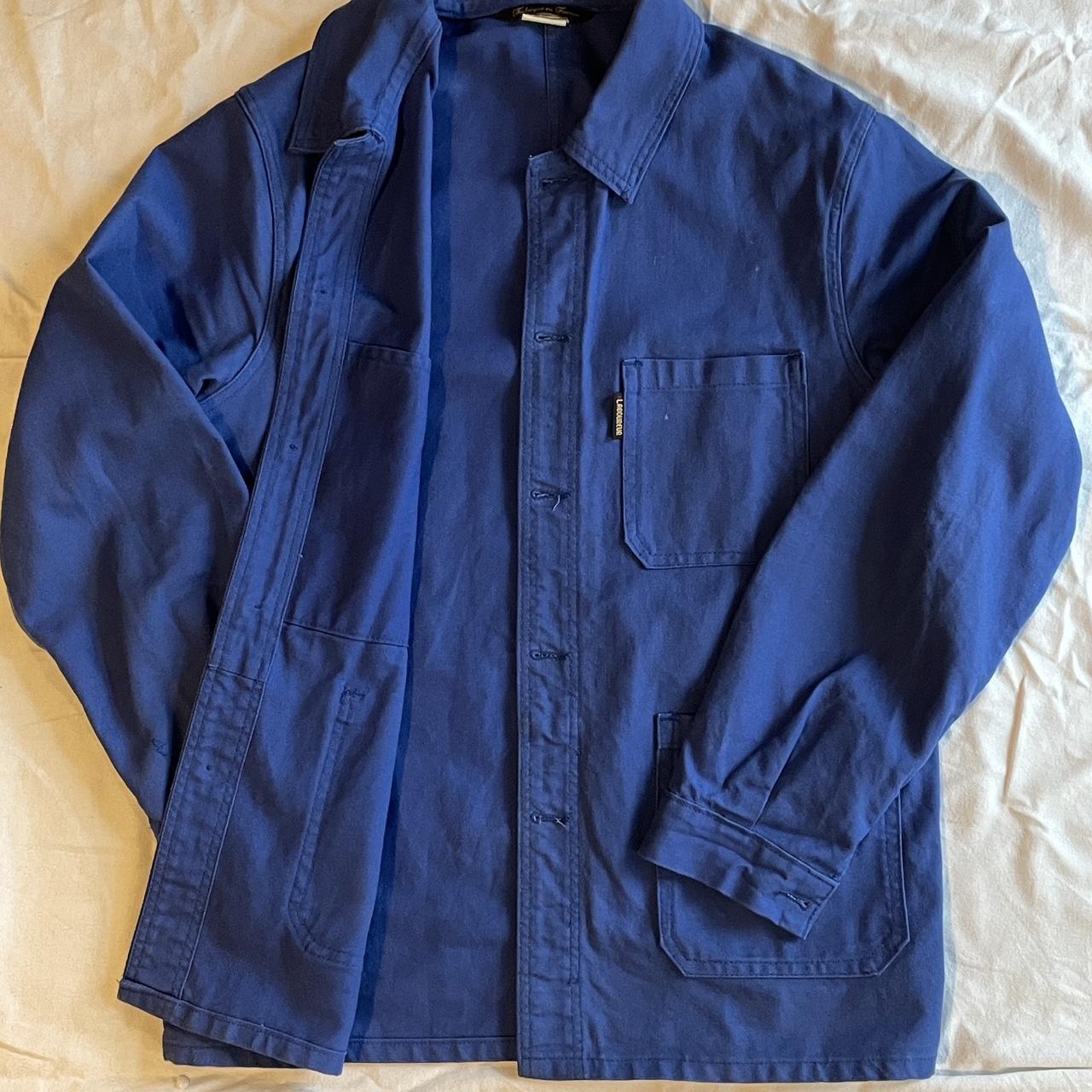 Le Laboureur Moleskin Work Jacket - Hydrone - Royal... - Depop