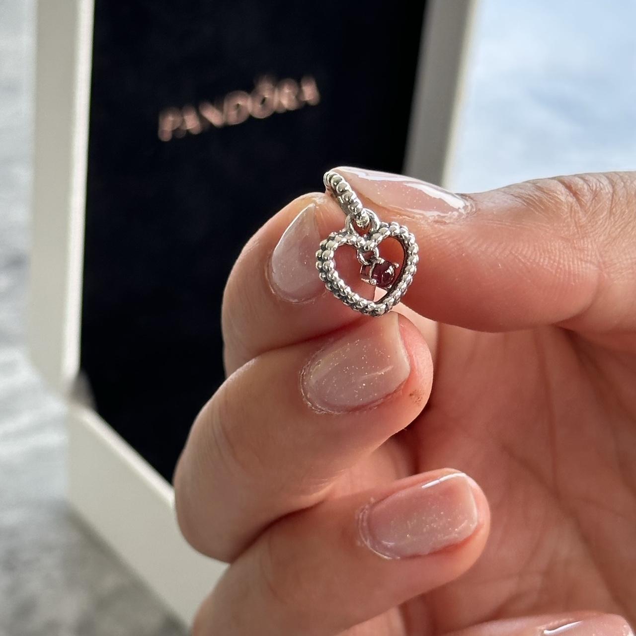 Pandora - July Birthstone Heart Dangle Charm Like... - Depop