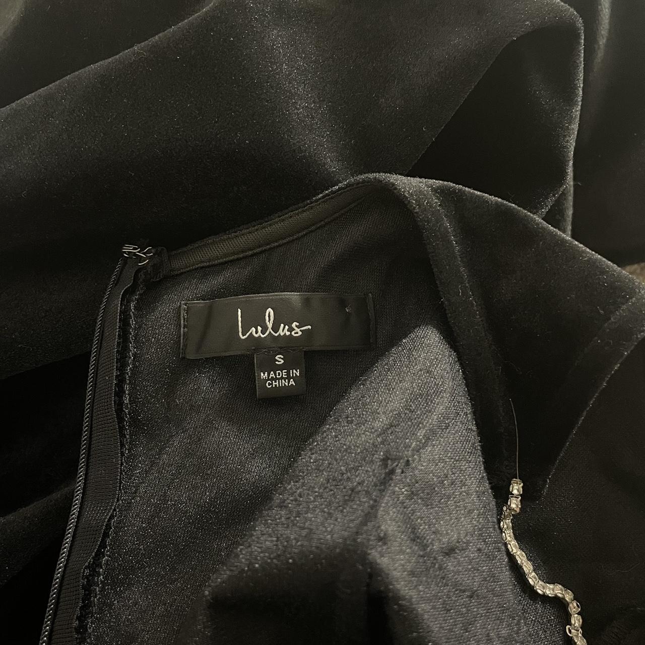 Lulus black velvet rhinestone cutout maxi dress,... - Depop