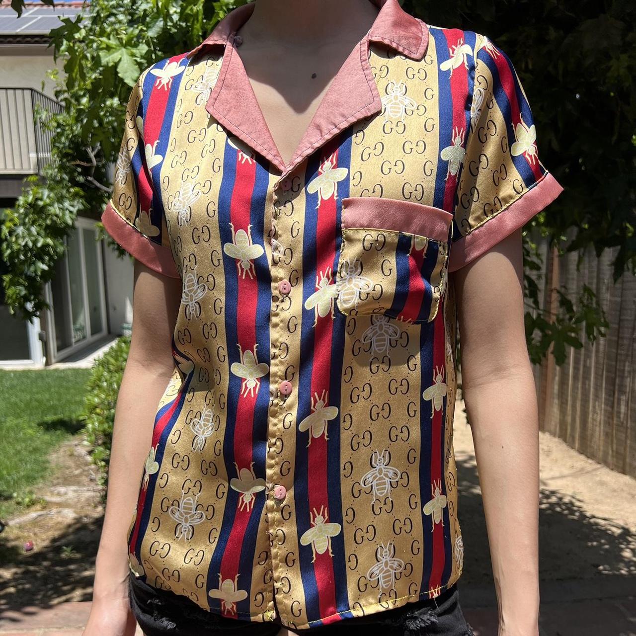 Bold button-down Polo ️Bold summer colors ️Flashy... - Depop