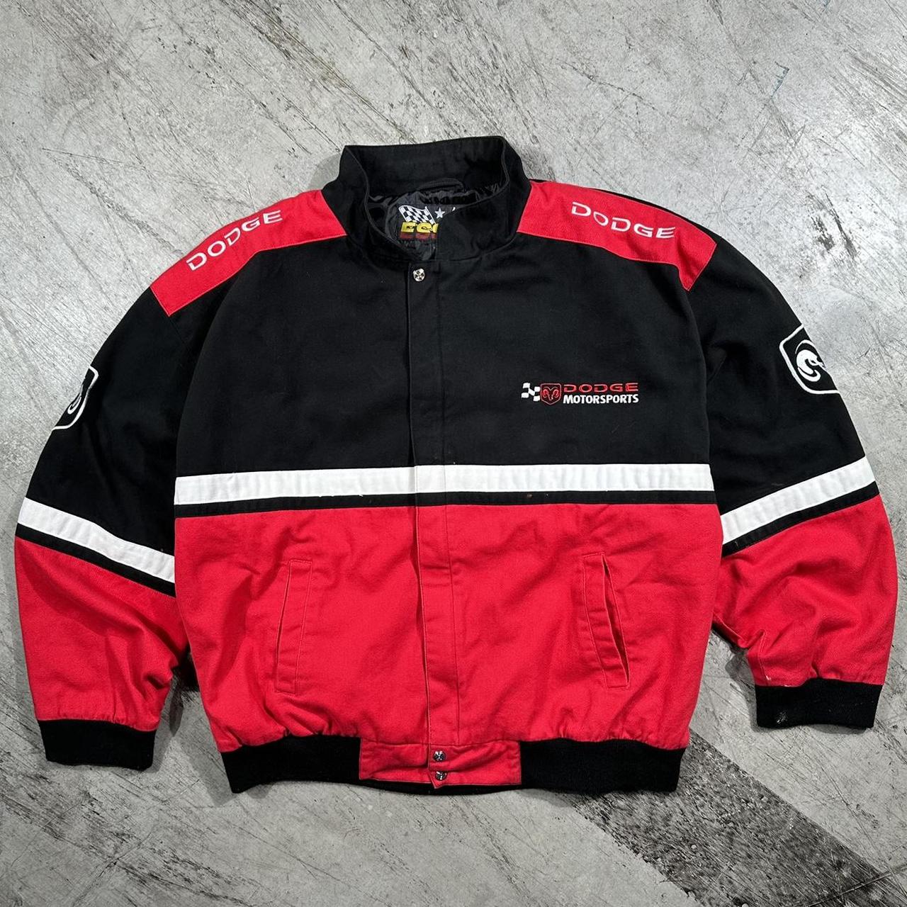 Vintage Dodge Motorsports nascar racing jacket... - Depop