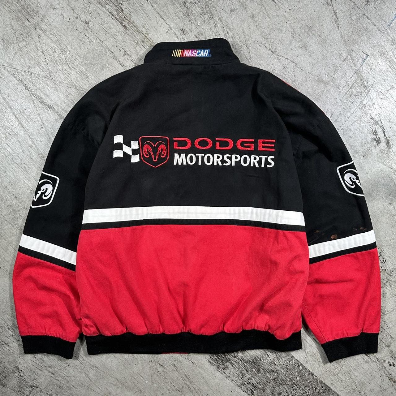 Vintage Dodge Motorsports nascar racing jacket... - Depop