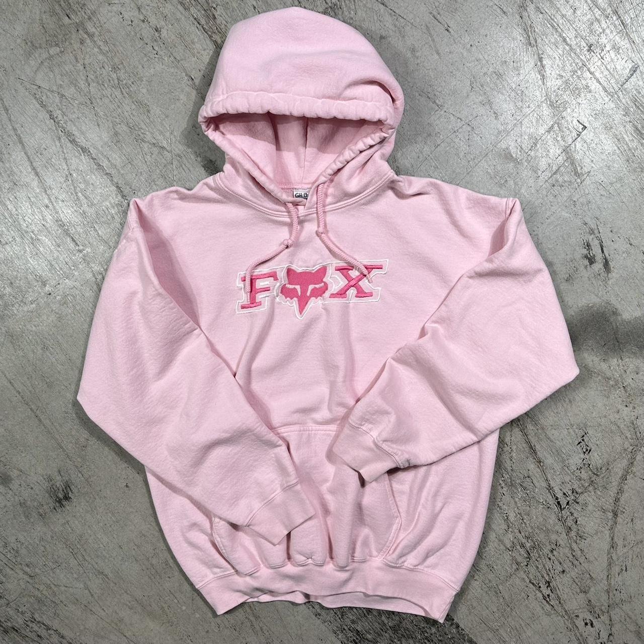 Vintage Fox racing embroidered hoodie No... - Depop