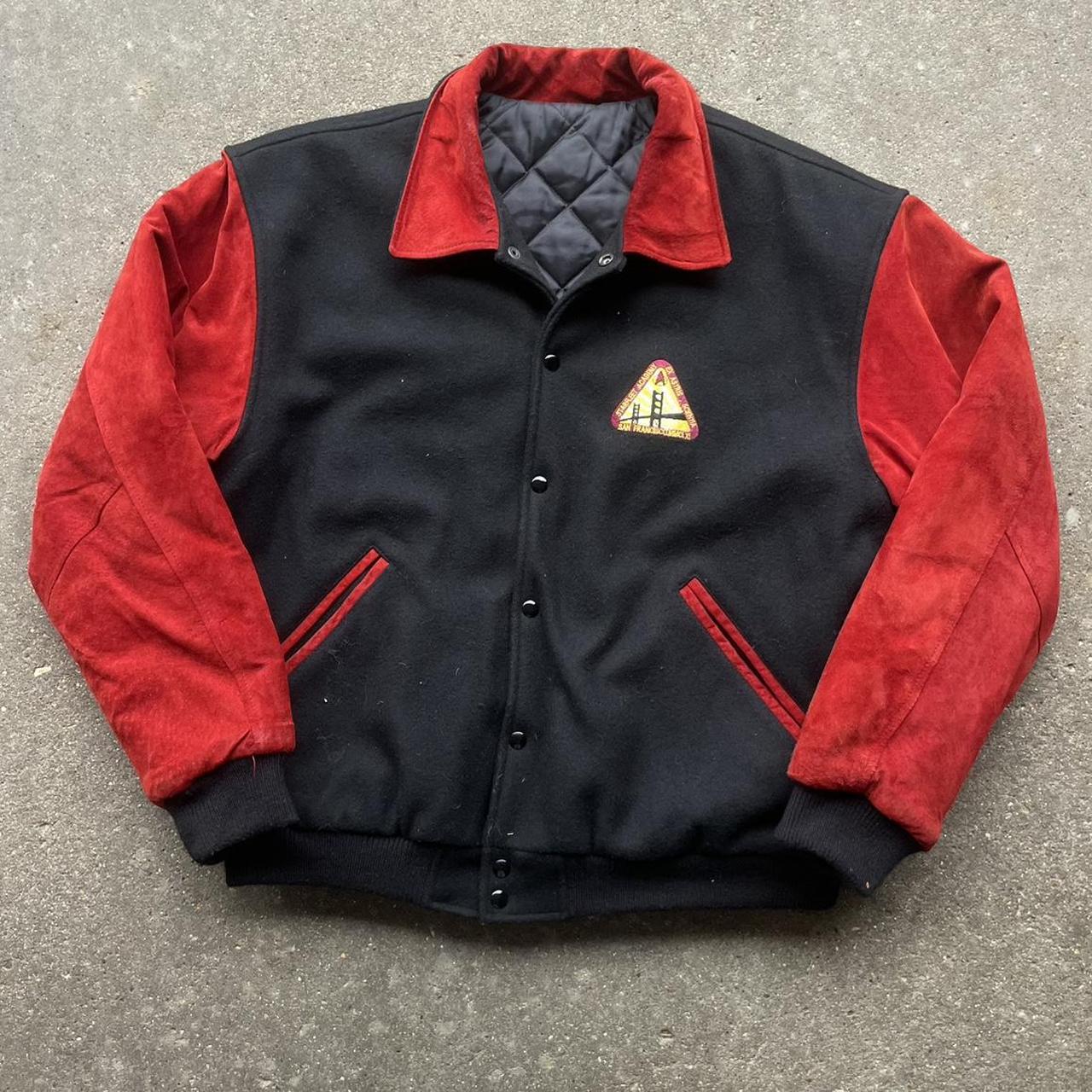 vintage 90s star trek space fleet bomber jacket.... - Depop