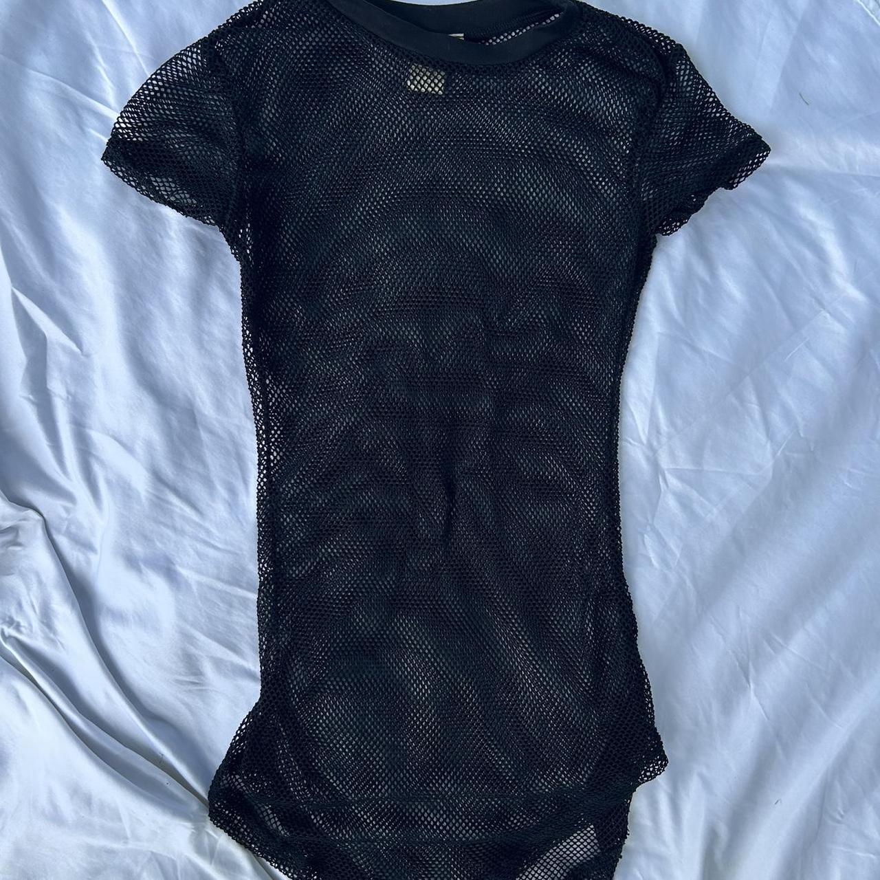 Small black fishnet dress - Depop