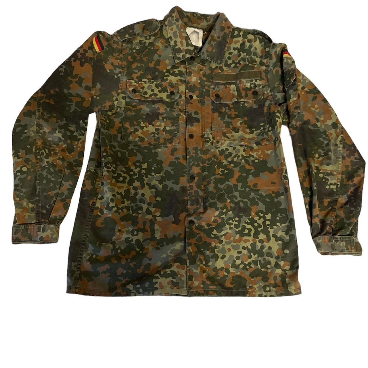 German surplus flecktarn / peadot camo jacket with... - Depop