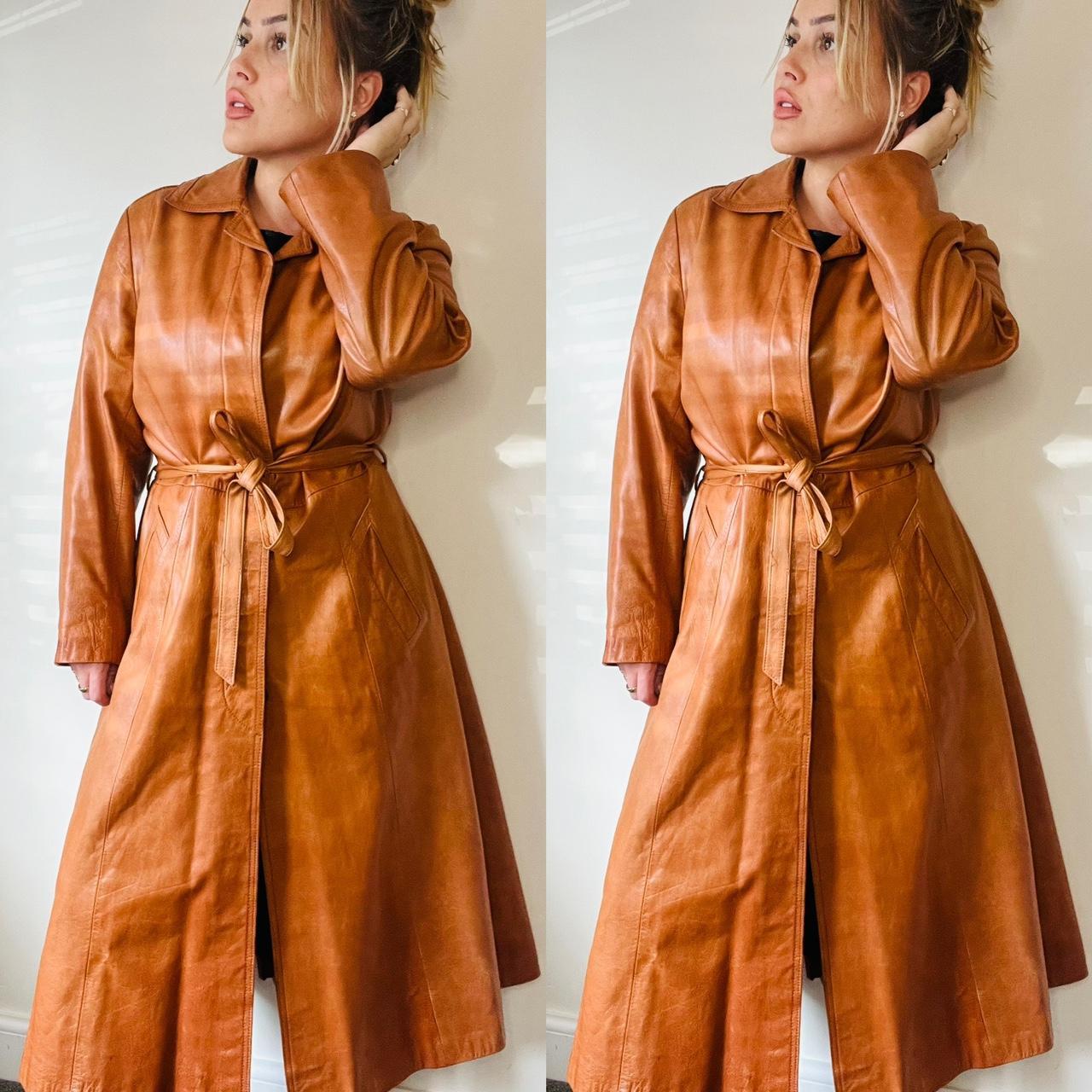 Genuine leather trench coat of dreams! In... - Depop