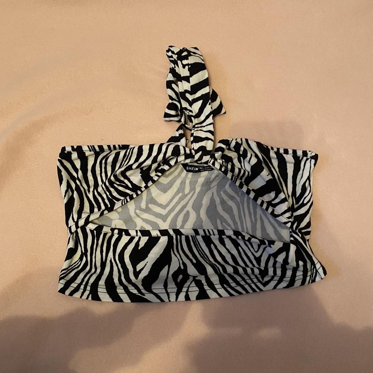 Shein Zebra Print Top New without tags. Size:... - Depop