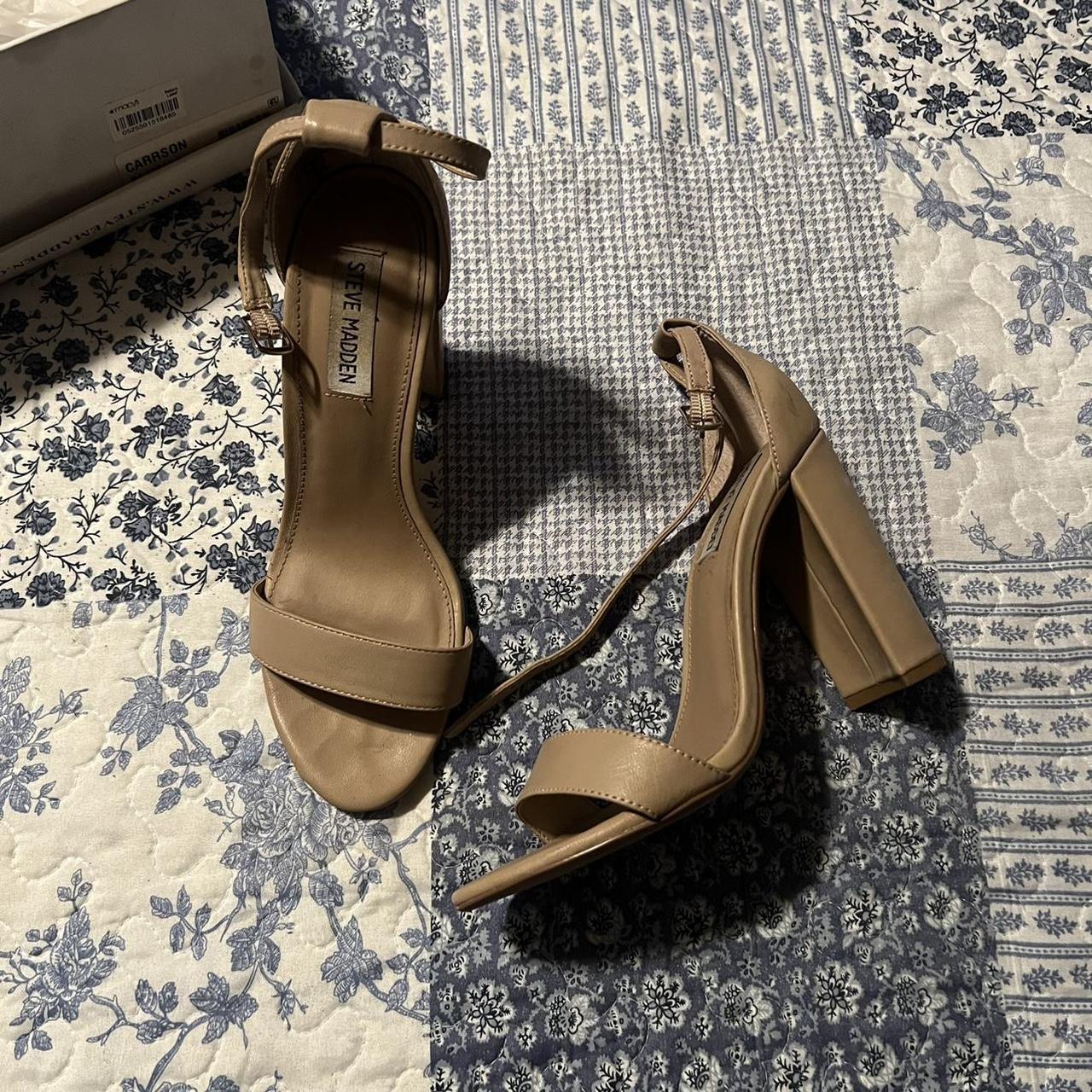 Steve Madden Carson Blush Lea Heels! 🤍 Pretty beige... - Depop