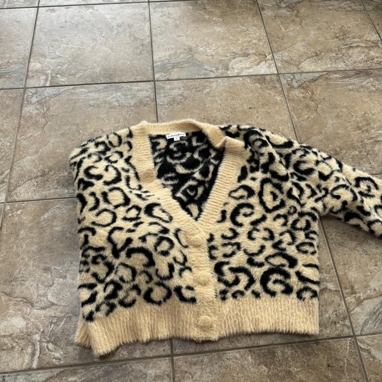 For love and lemons cheetah print cardigan in great... - Depop