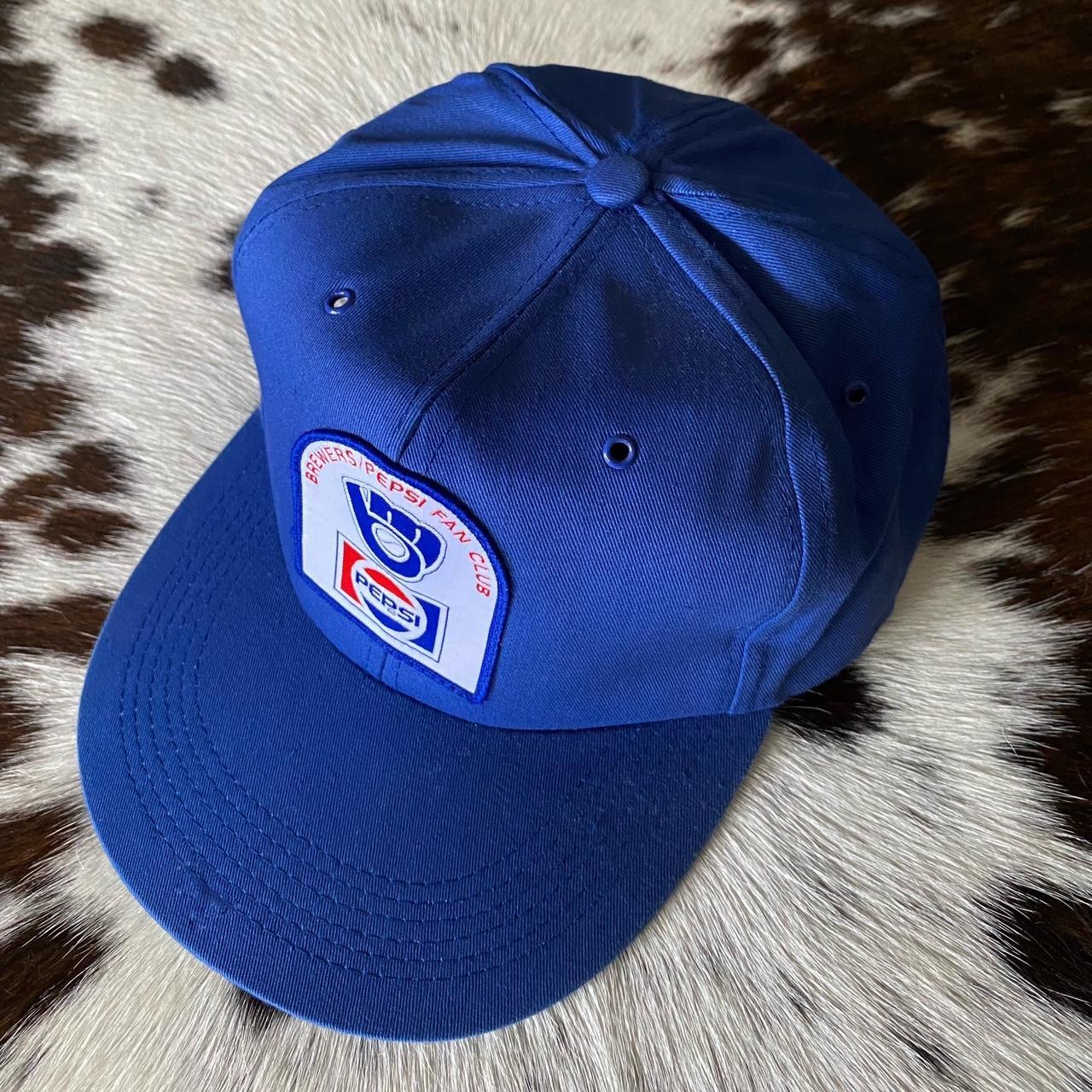 vintage 1990s ‘brewers pepsi fan club’ hat blue with... - Depop