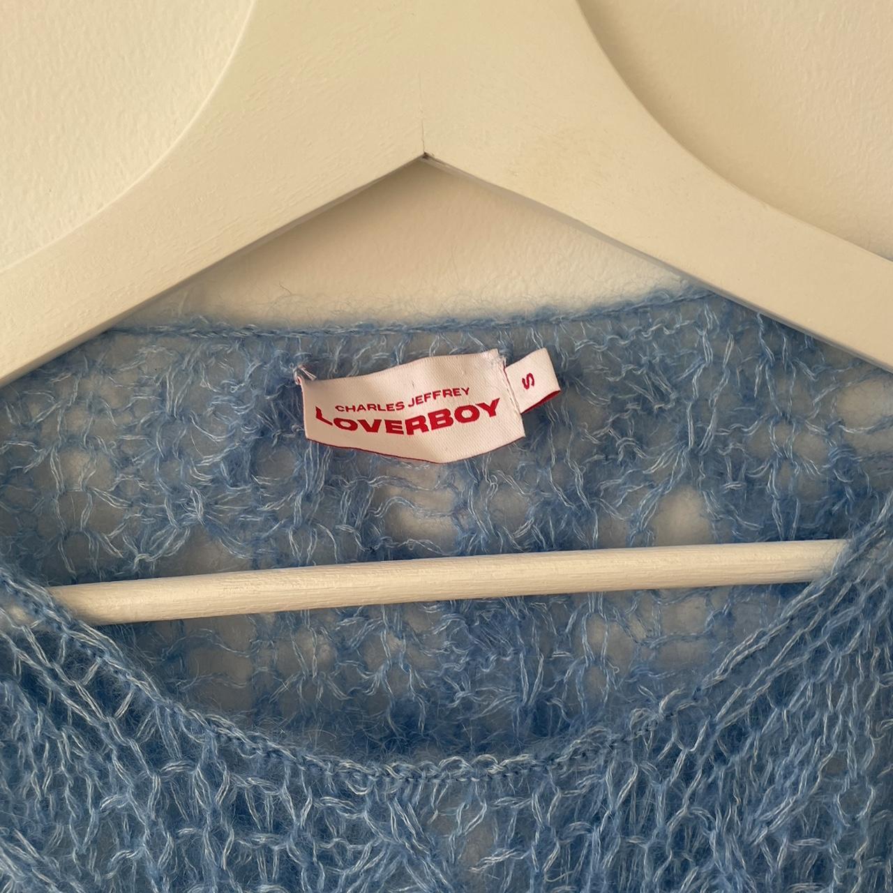 CHARLES JEFFREY LOVERBOY Oversize mohair two tone... - Depop