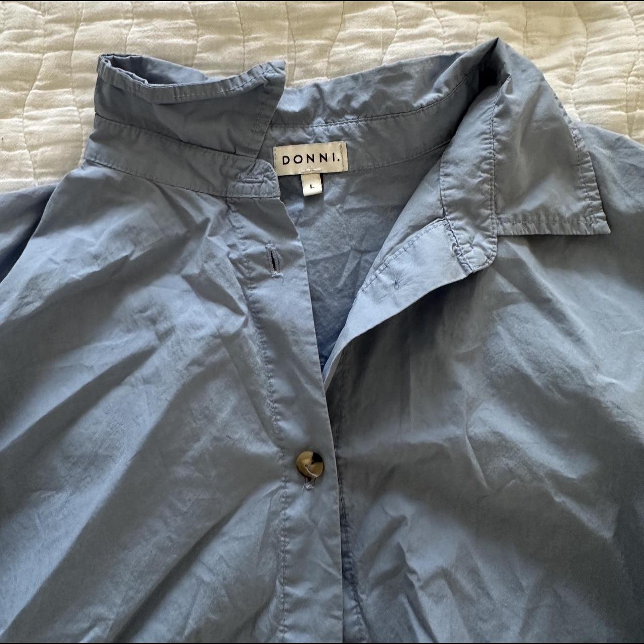 Lightweight DONNI button down in blue Size large... - Depop