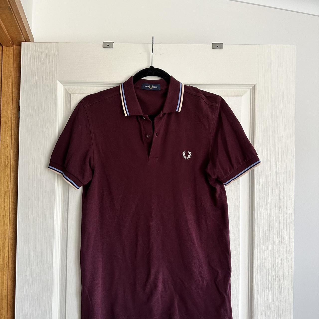 Fred Perry Maroon Polo Shirt Size -... - Depop