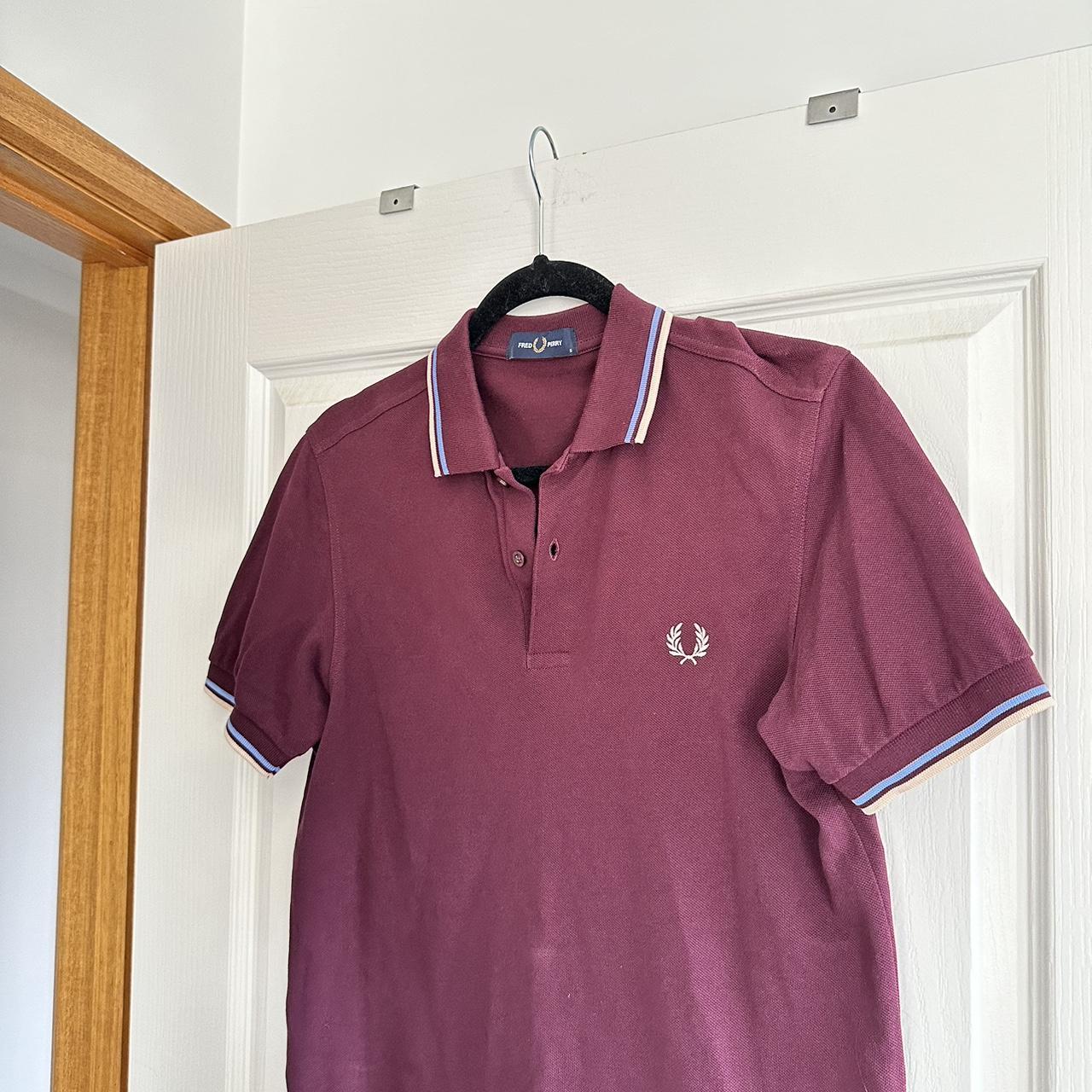 Fred Perry Maroon Polo Shirt Size -... - Depop