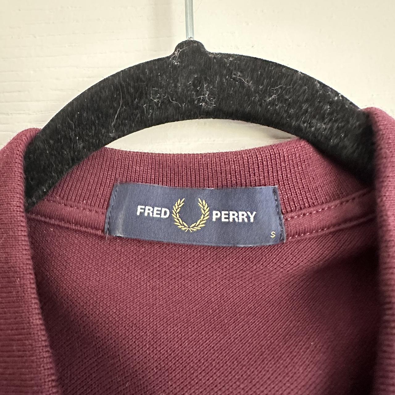 Fred Perry Maroon Polo Shirt Size -... - Depop