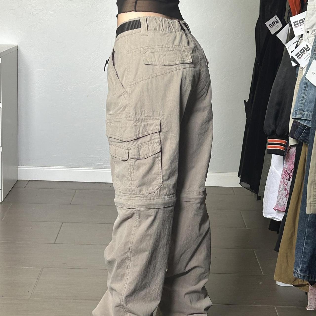 amazing tan buckle baggy cargo utility pants ! brand... - Depop