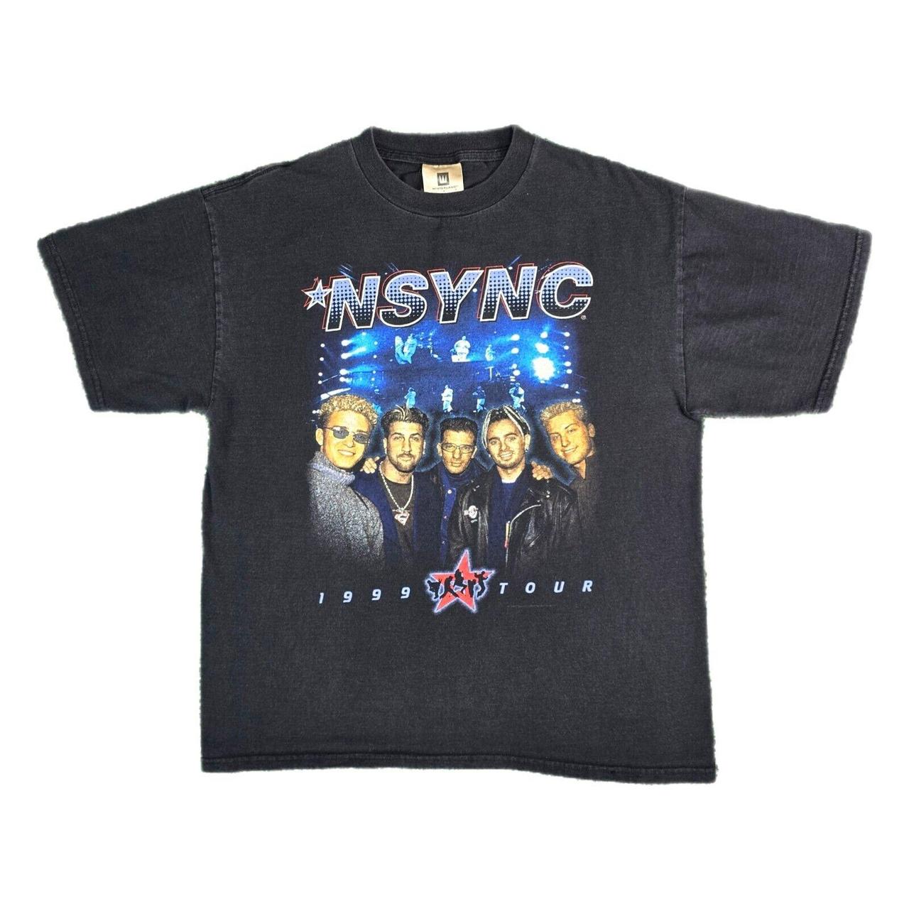 Vintage NSYNC Shirt Large 1999 Concert Tour Band Tee... - Depop
