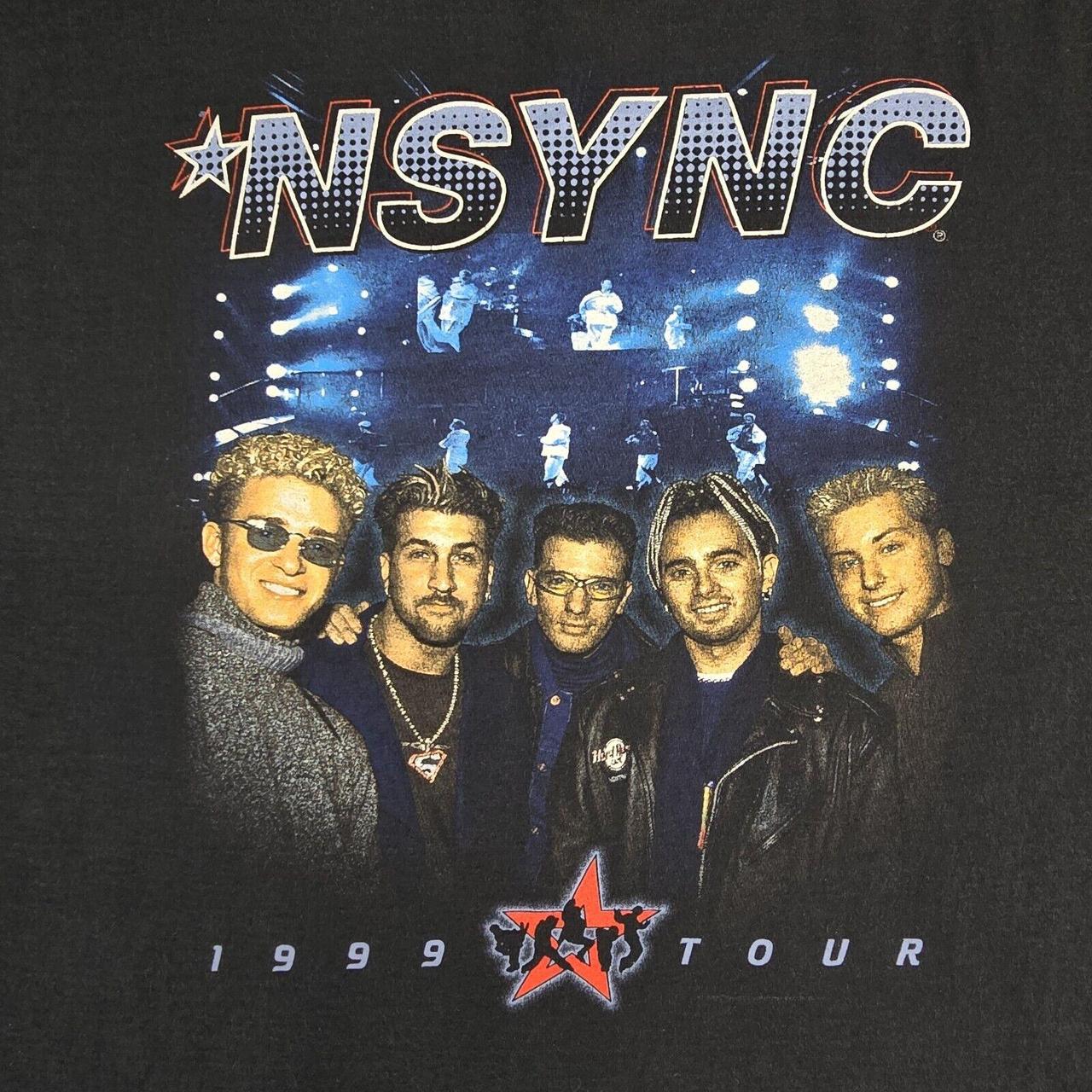 Vintage NSYNC Shirt Large 1999 Concert Tour Band Tee... - Depop