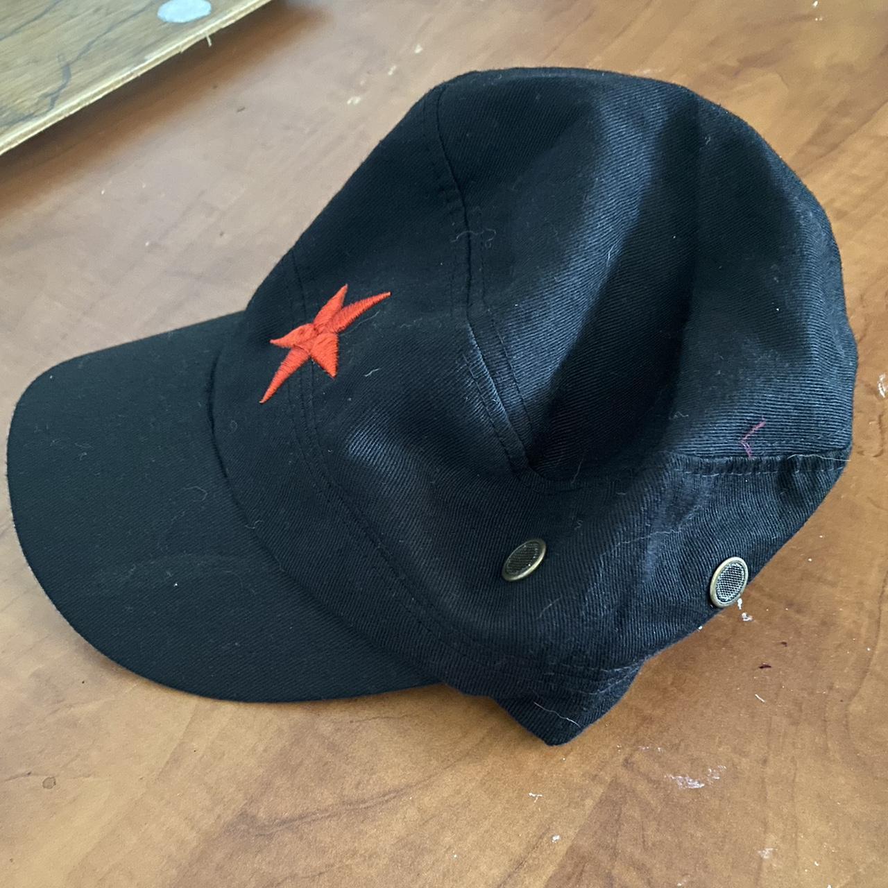 Red Star Communist Black Hat Adjustable strap and... - Depop