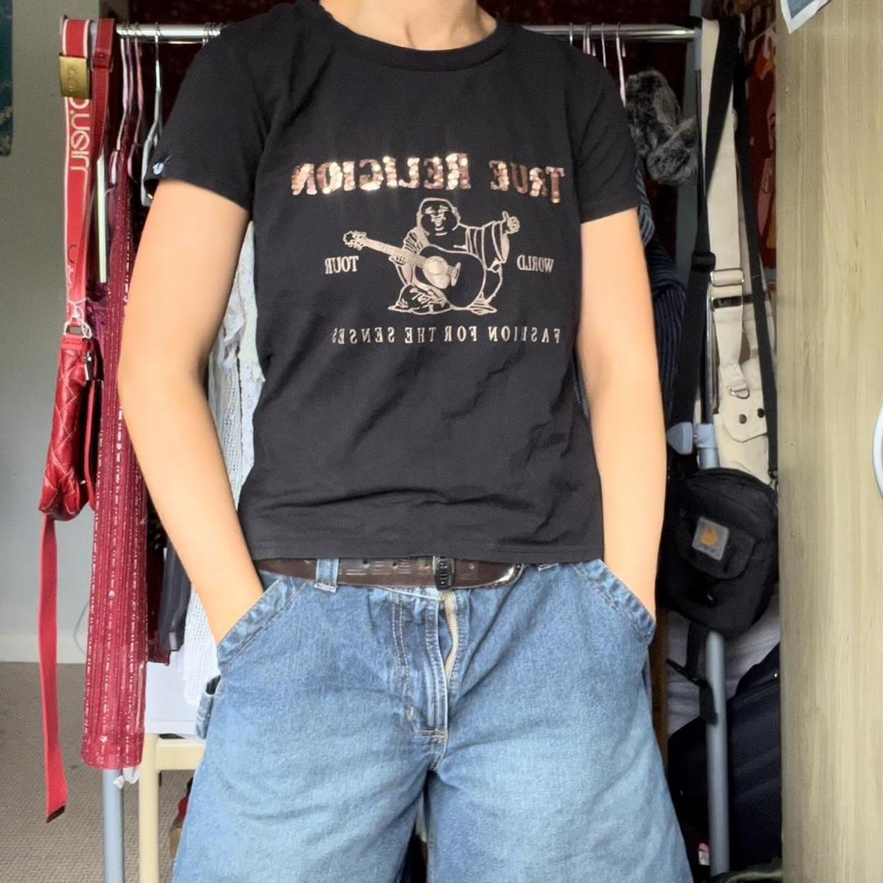 True Religion black tee - Depop