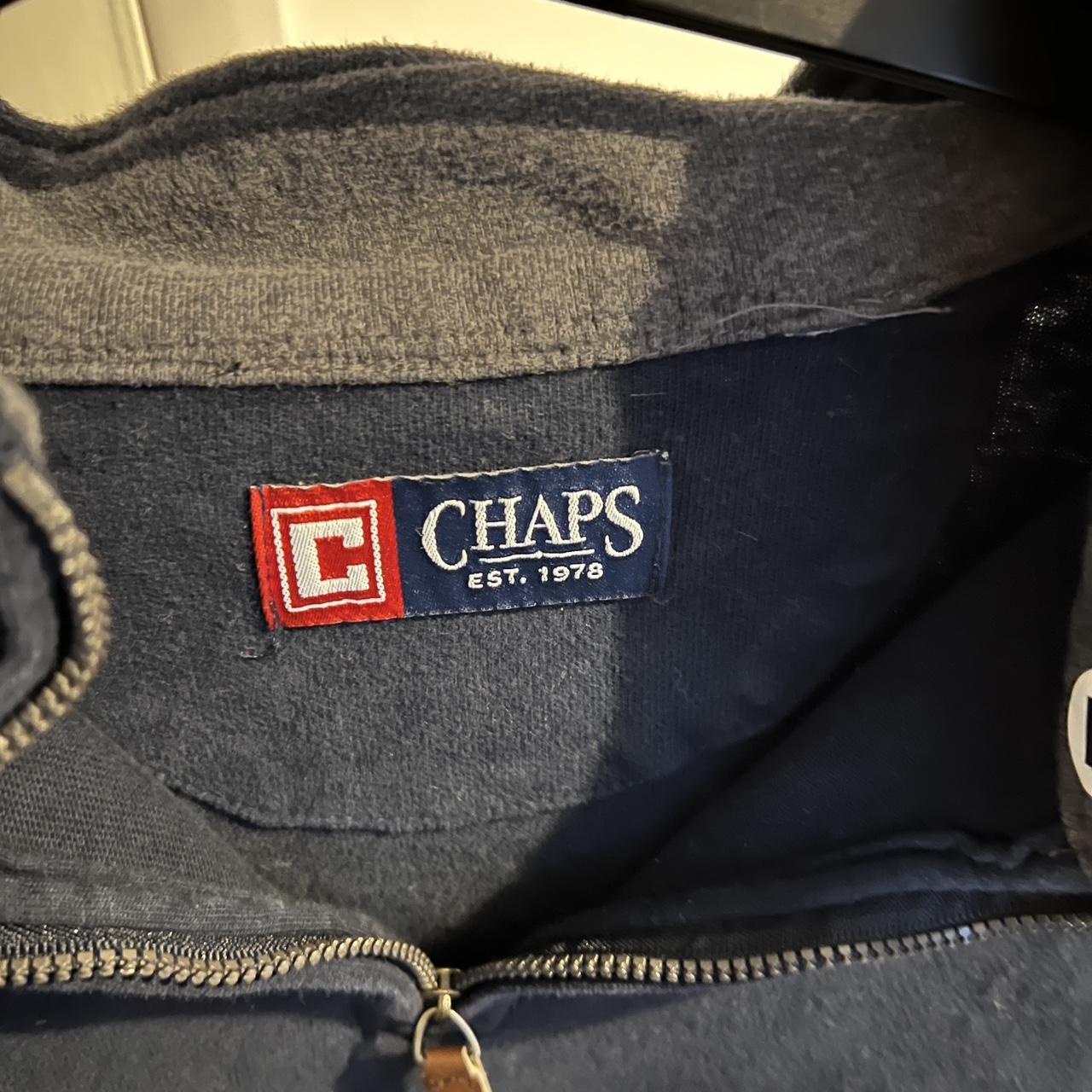 Chaps vintage navy quarter zip size medium Will... - Depop