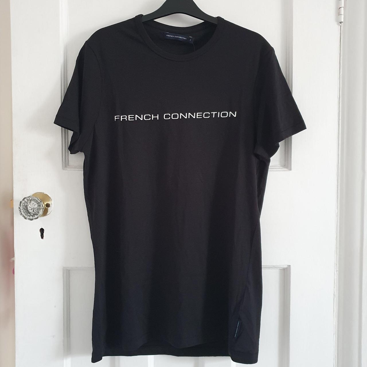 Brand new French Connection Logo Black Tshirt, Size M - Depop