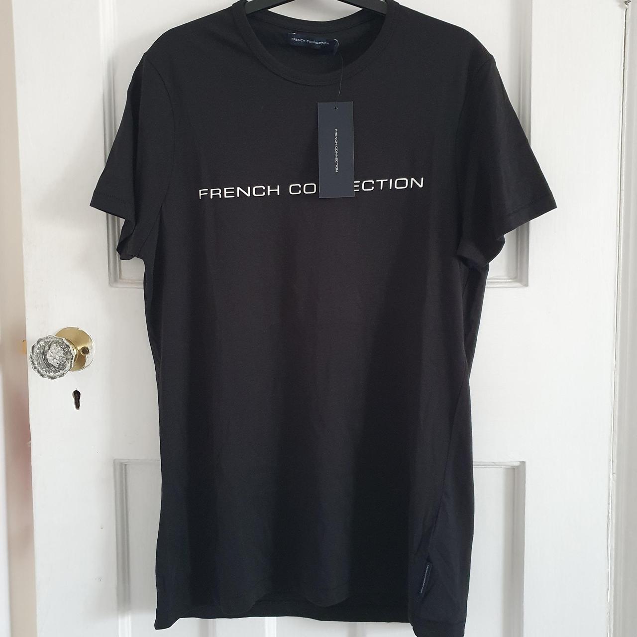 Brand new French Connection Logo Black Tshirt, Size M - Depop