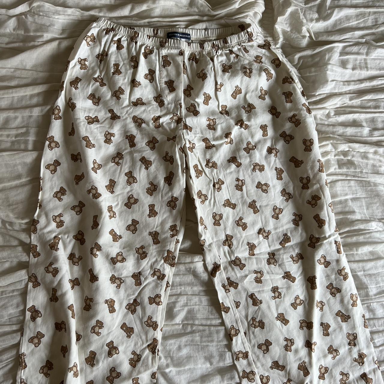 Brandy Melville teddy bear pj pants Soldout in... - Depop
