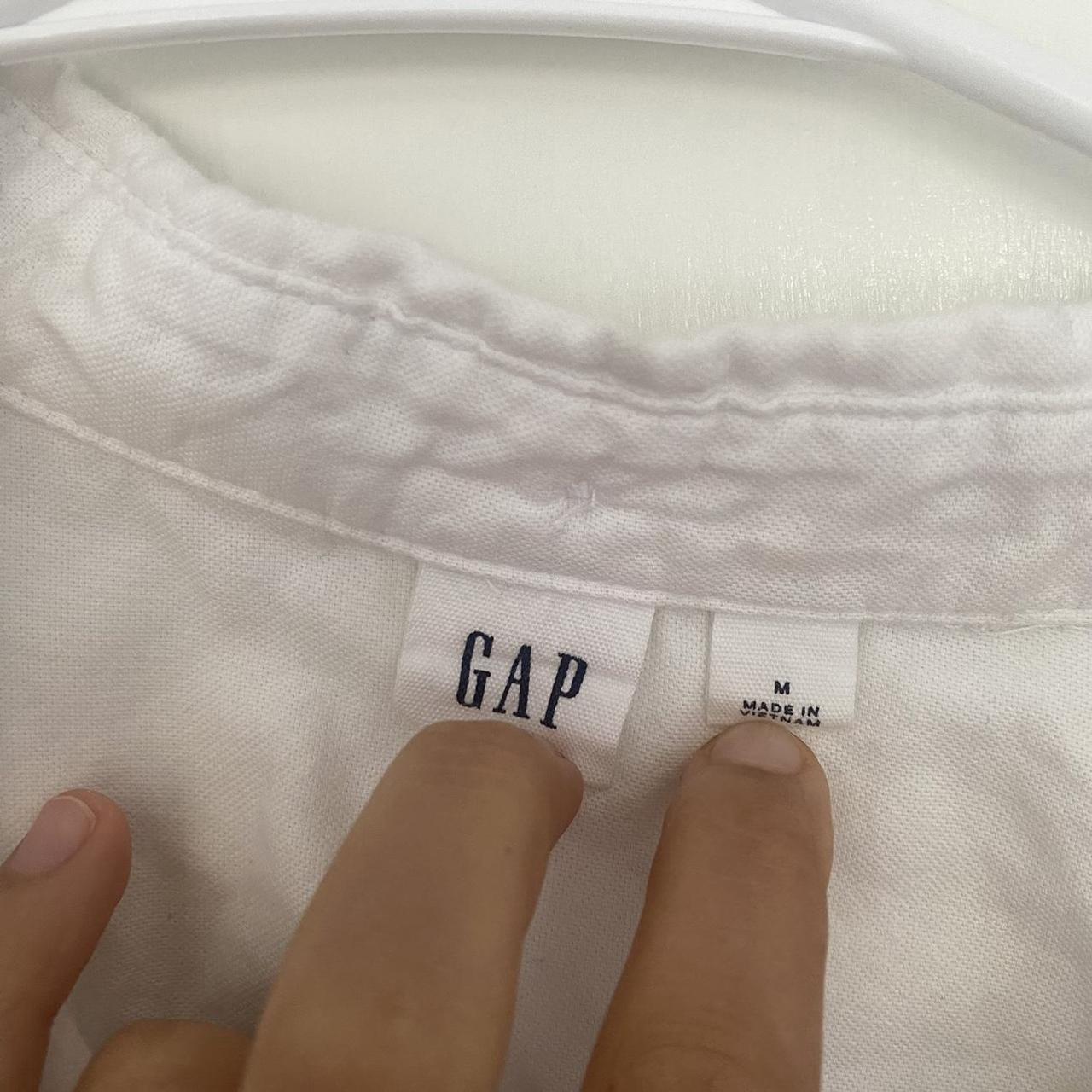 basic gap white button down. brushed cotton, super... - Depop