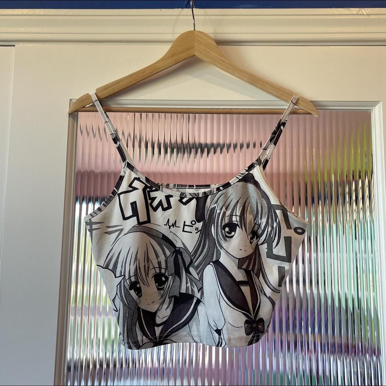 Adorable anime girl tank top, great... - Depop