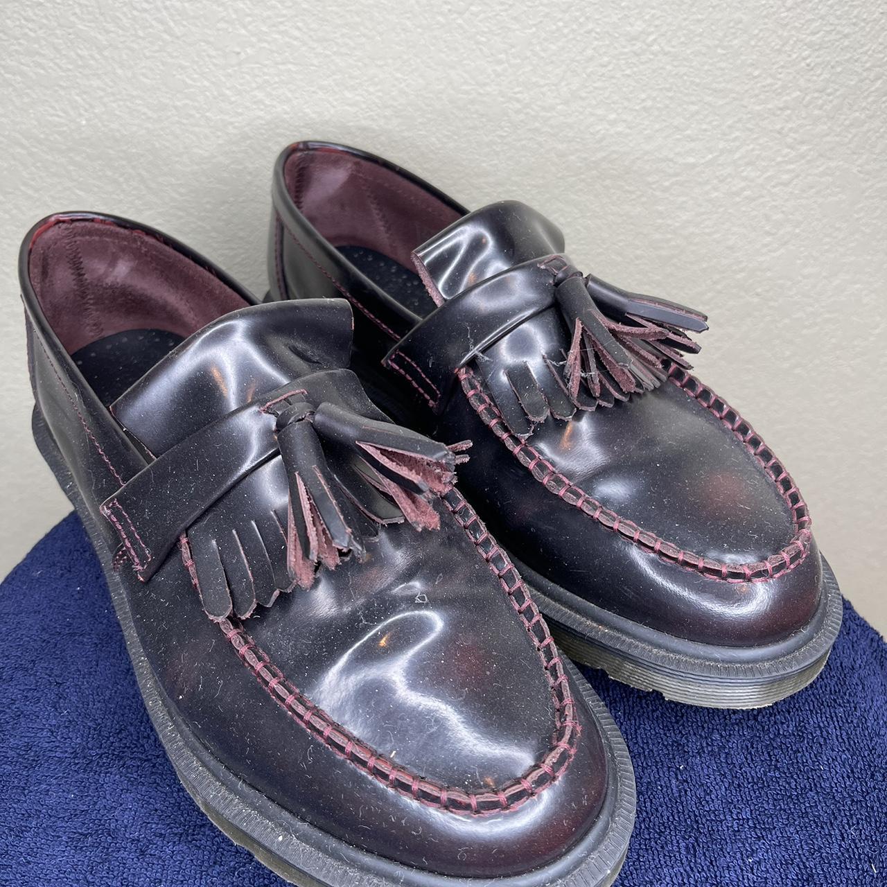 Doc Marten Adrian Loafer Cherry red Size 8 US Men A... - Depop