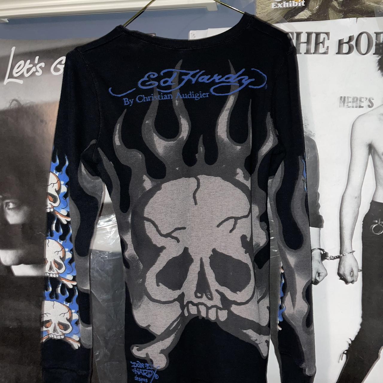Ed Hardy Blue Panther Thermal 🏴‍☠️ - Loved this thang... - Depop