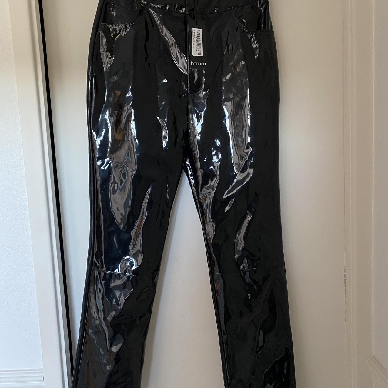Boohoo Megan Fox Collection Vinyl Straight leg... - Depop