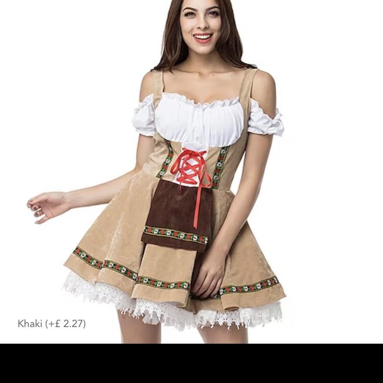 Oktoberfest drindl dress beer made Bought brand... - Depop