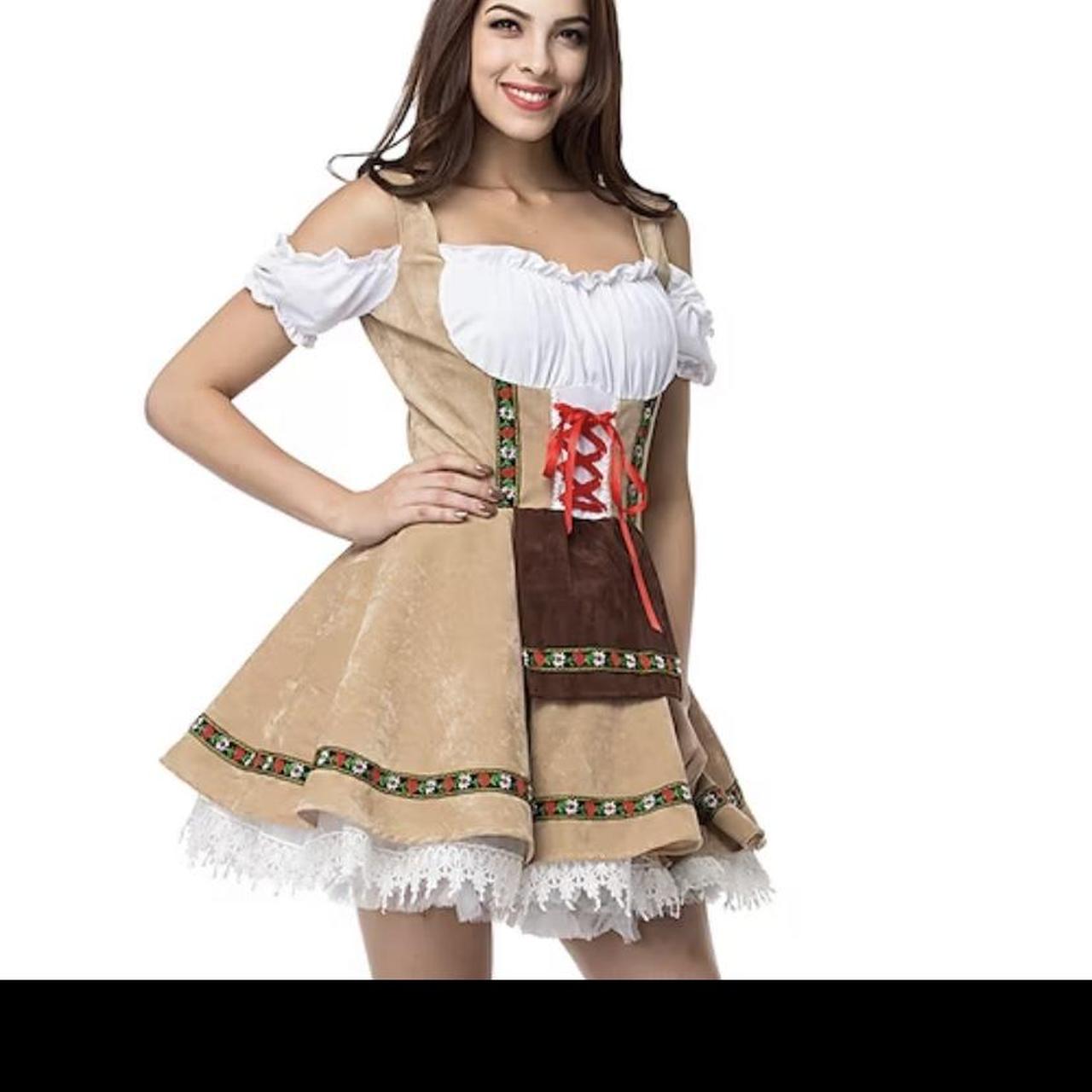 Oktoberfest drindl dress beer made Bought brand... - Depop