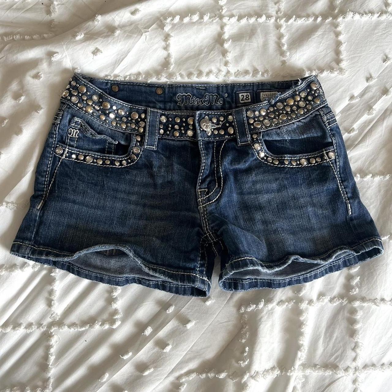 Miss Me low rise short-shorts with pockets and... - Depop