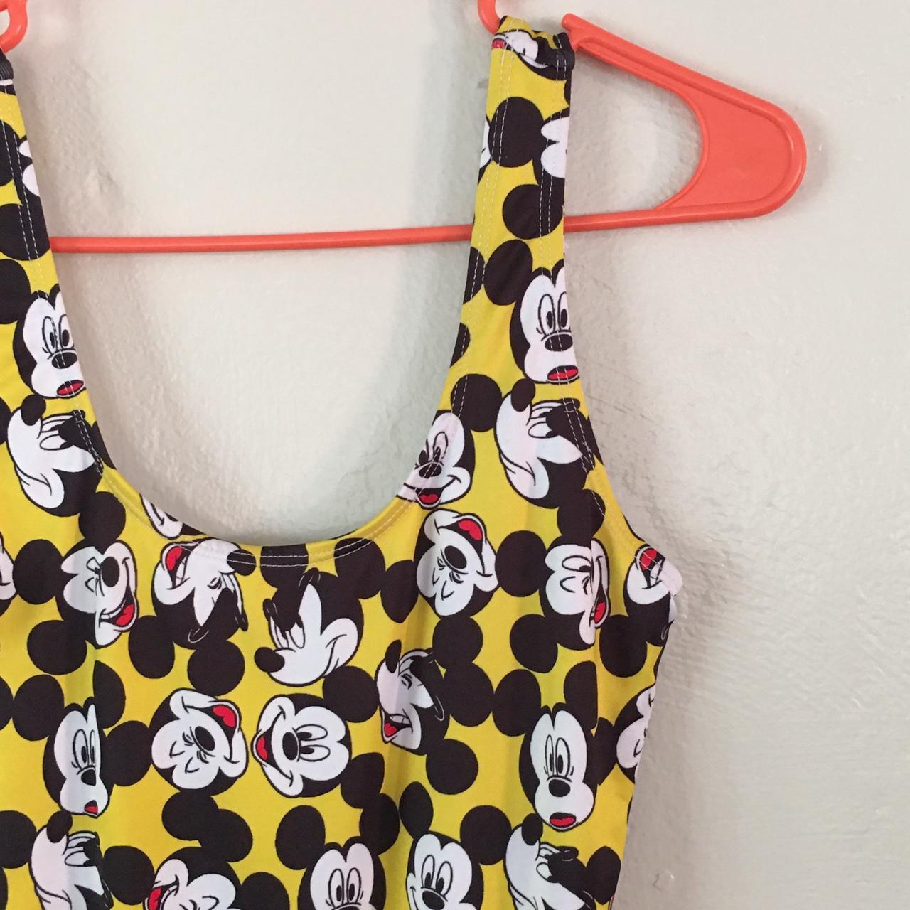 Disney Mickey Mouse Bathing Suit Yellow Unitard Depop