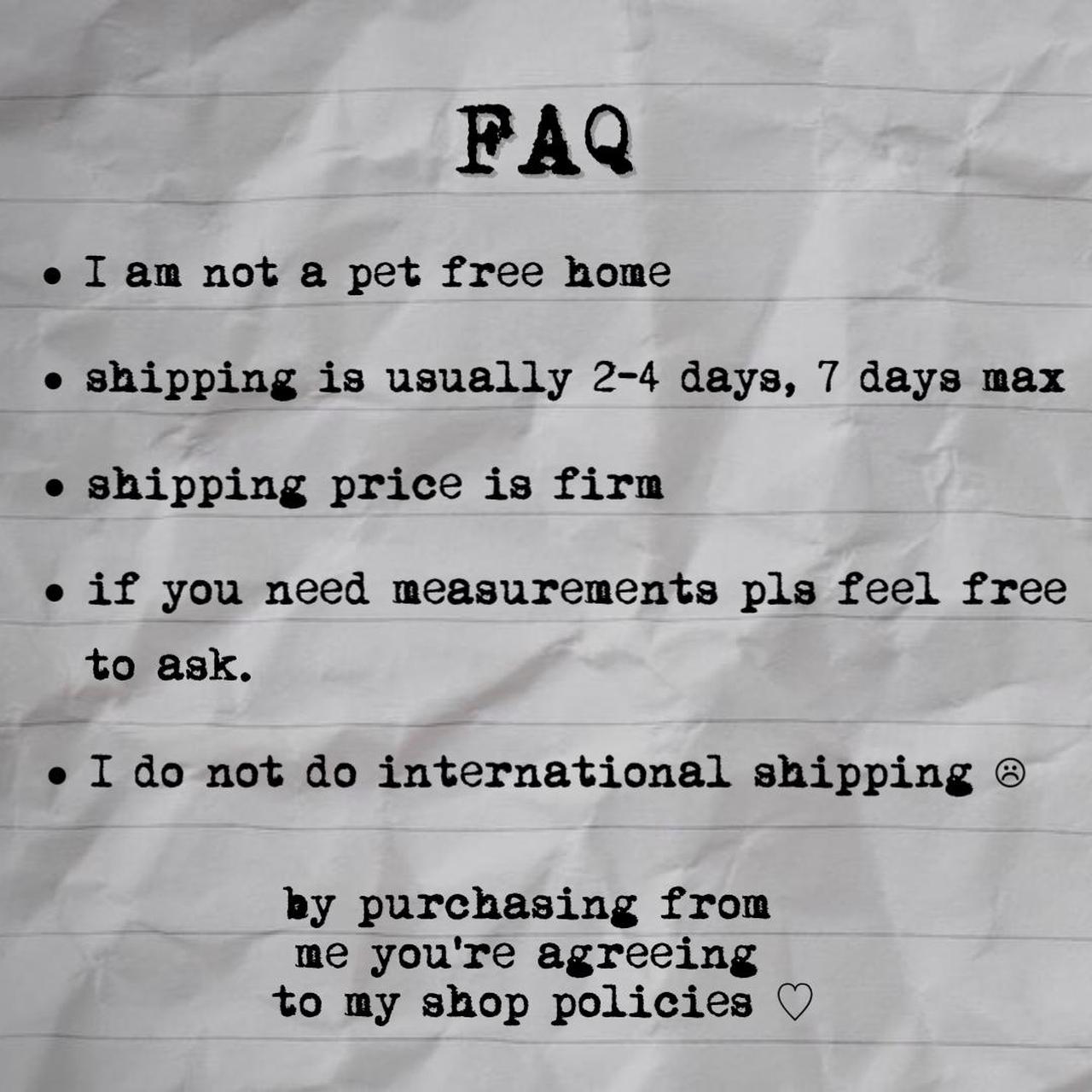updated shop policies :) - paypal is acceptable but... - Depop