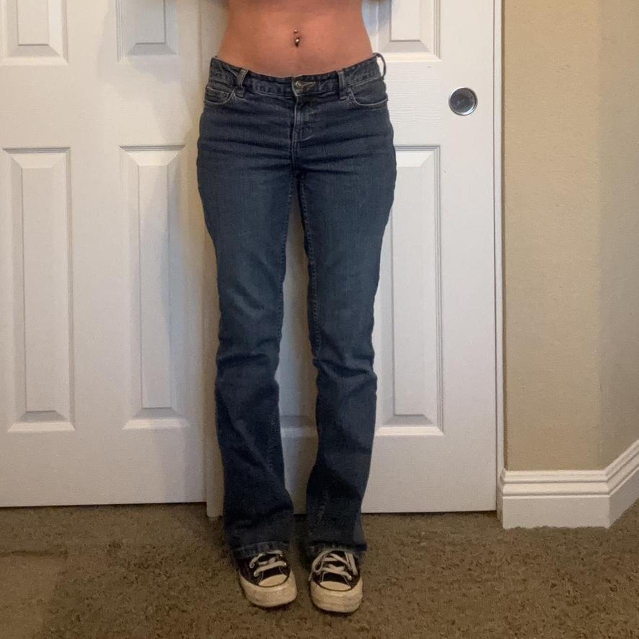 Super cute y2k Route 66 low rise bootcut denim dark... - Depop