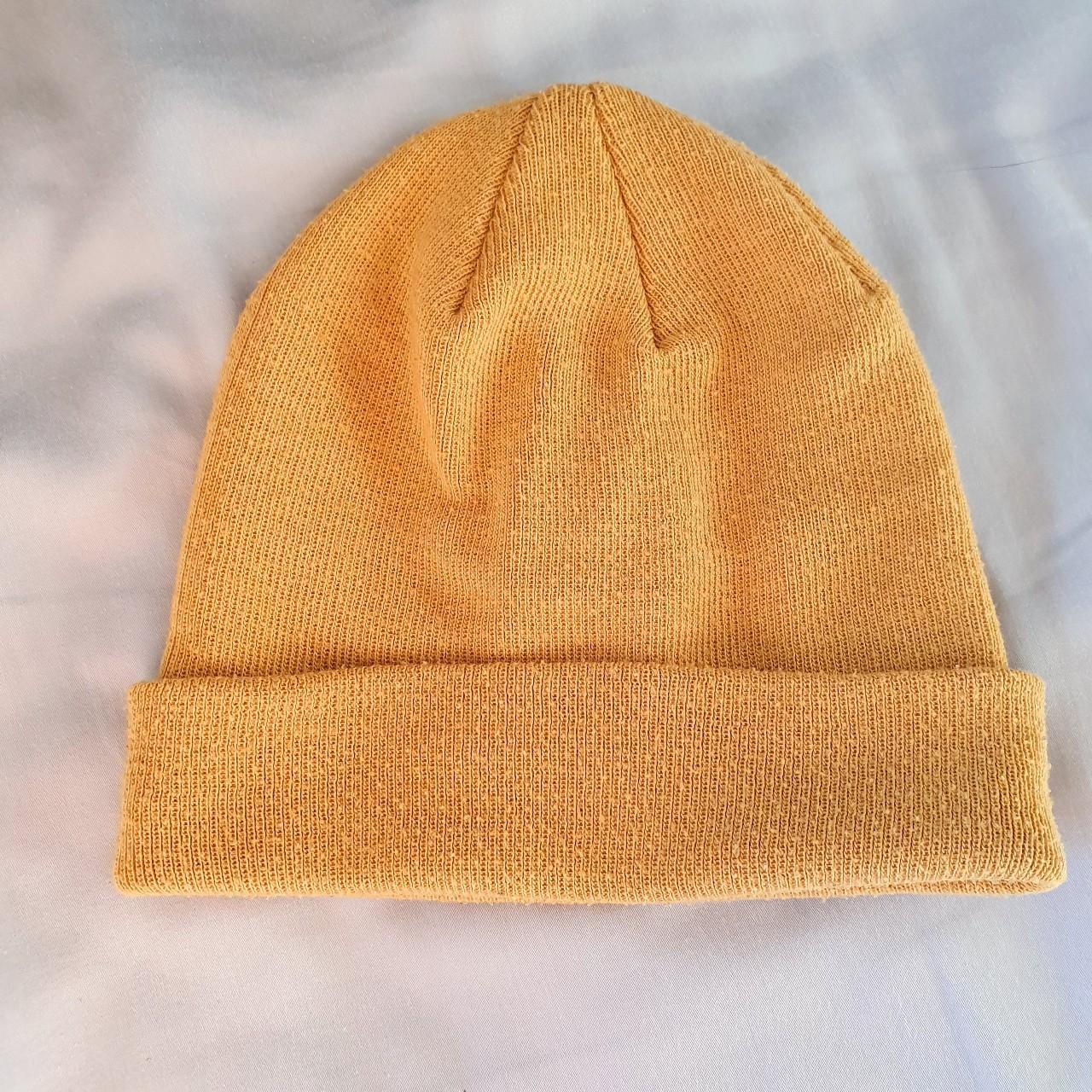 ASOS Men's Yellow and Cream Hat | Depop