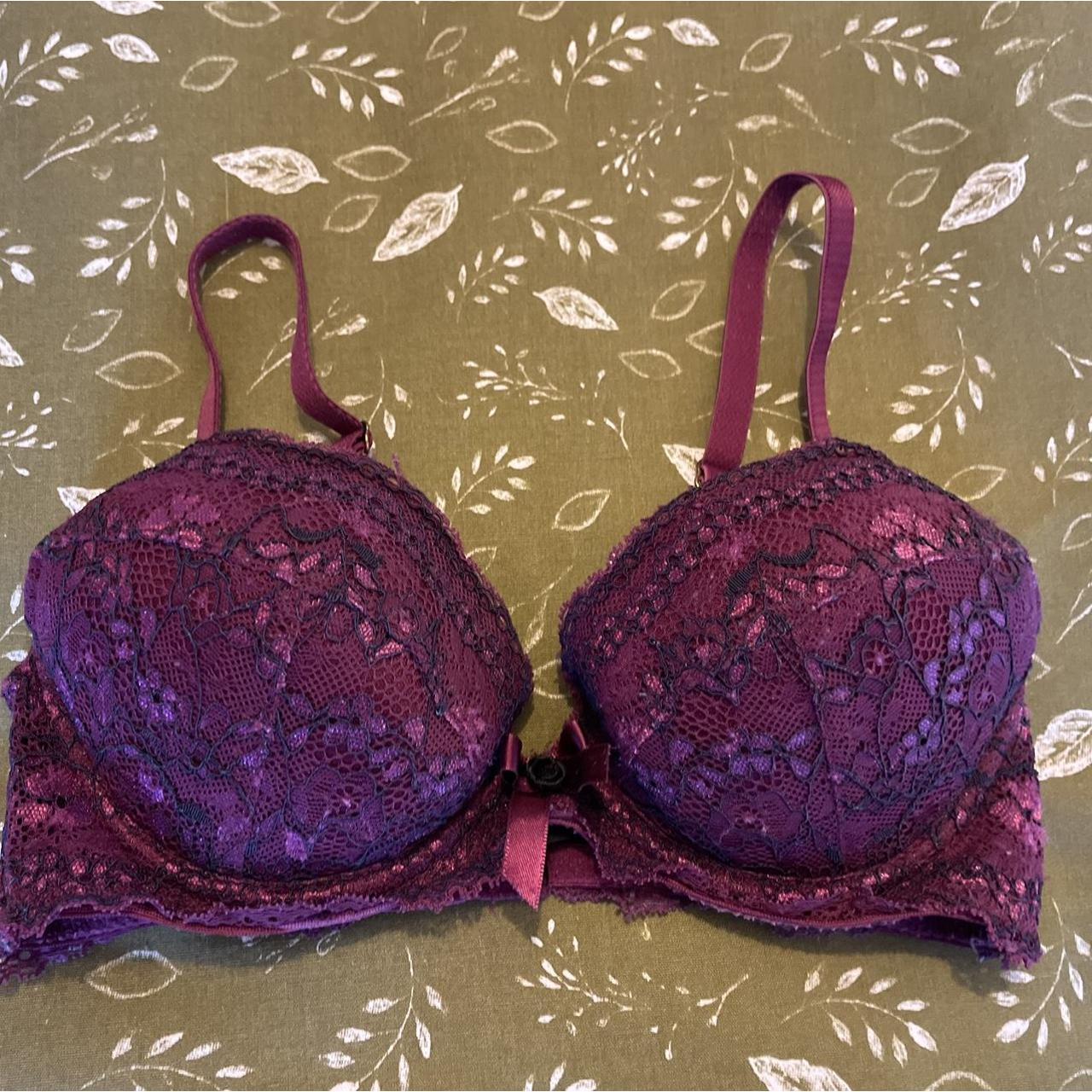 Boux avenue dark purple ‘Chloe’ bra Size 30C - Depop