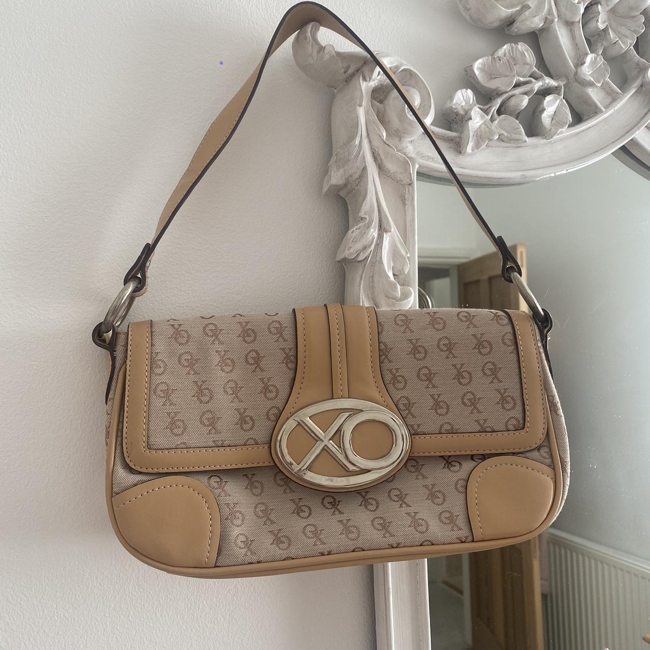 Vintage XOXO shoulder bag Monogram silver buckle... - Depop