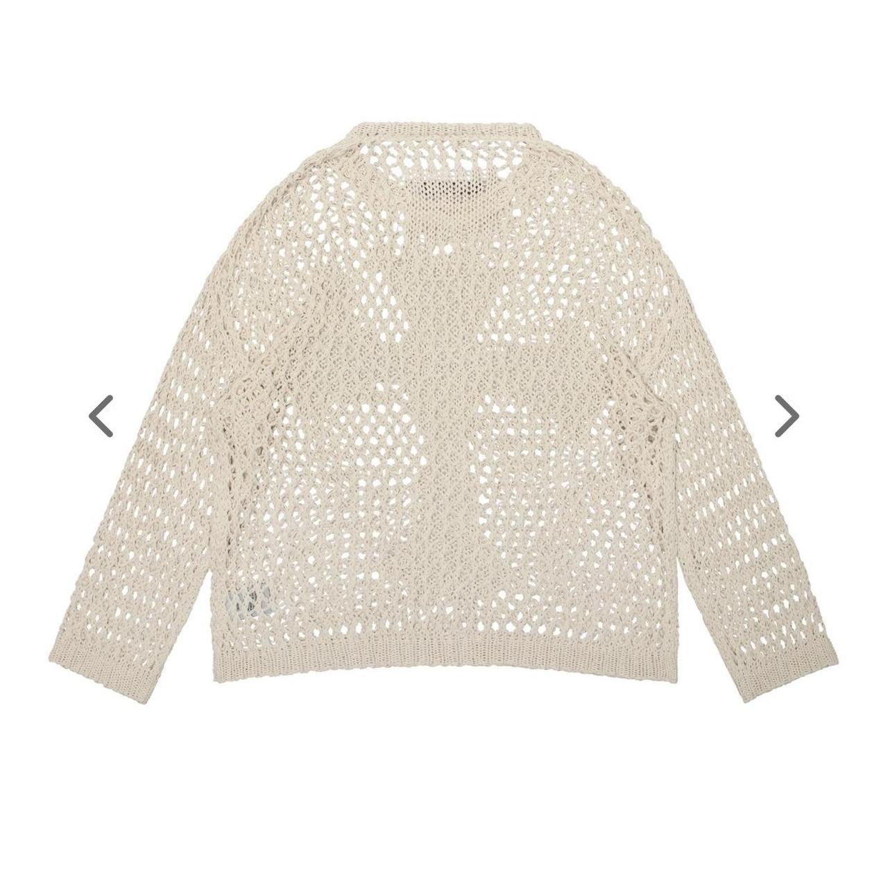 Racer Worldwide Beige Cross Net Sweater RRP... - Depop