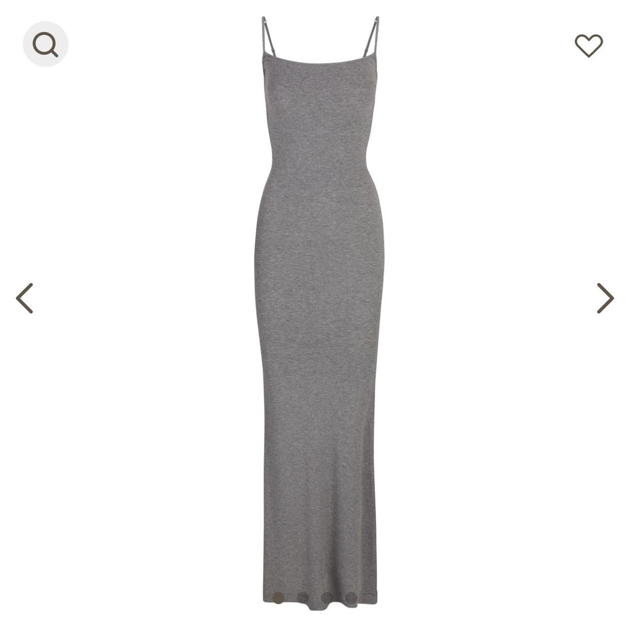 Skims Soft Lounge Long Maxi Slip Dress in Heather... - Depop