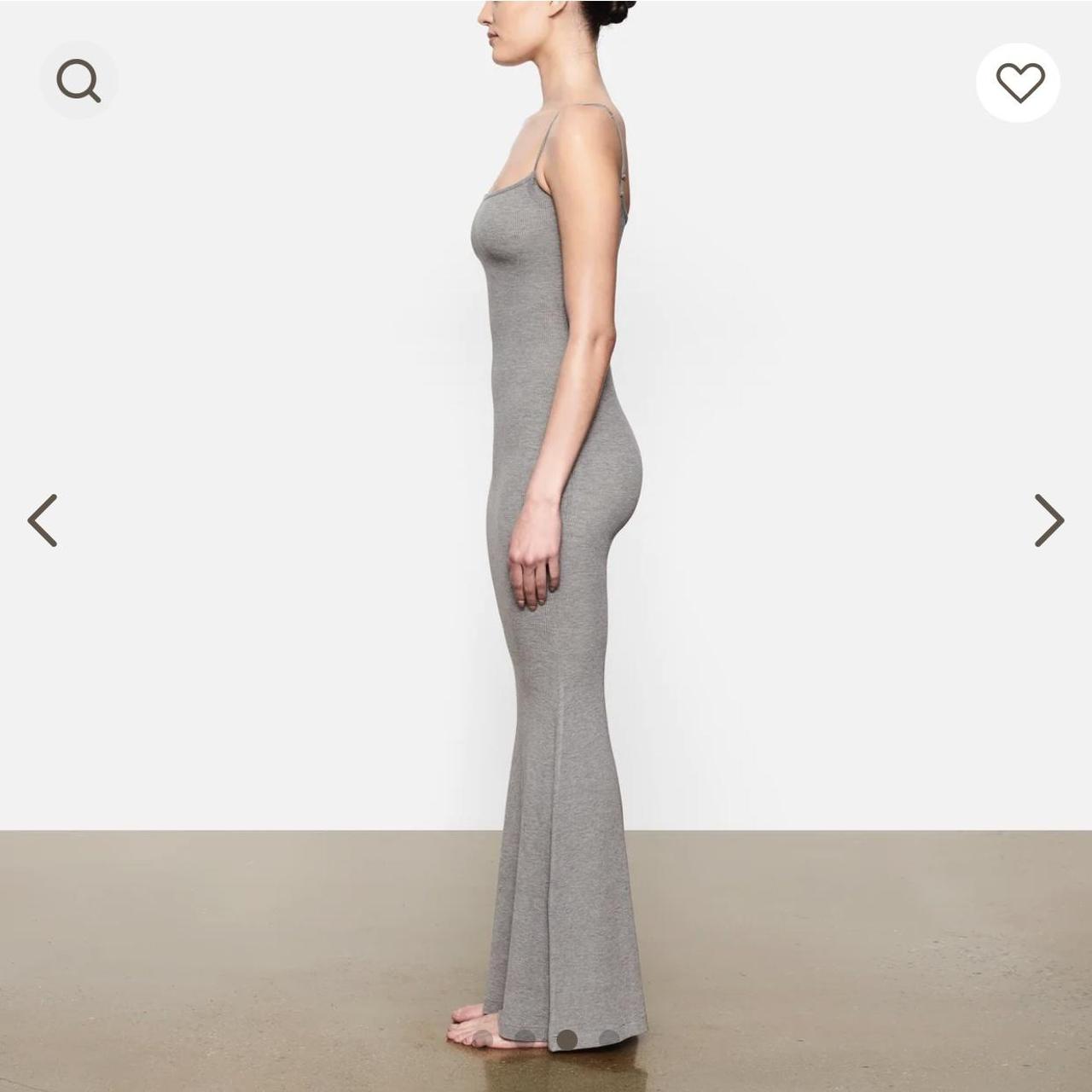 Skims Soft Lounge Long Maxi Slip Dress in Heather... - Depop